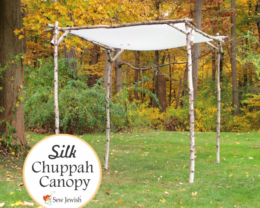 Wedding Chuppah Canopy - Silk - Jewish Wedding Huppah Canopy - White ...