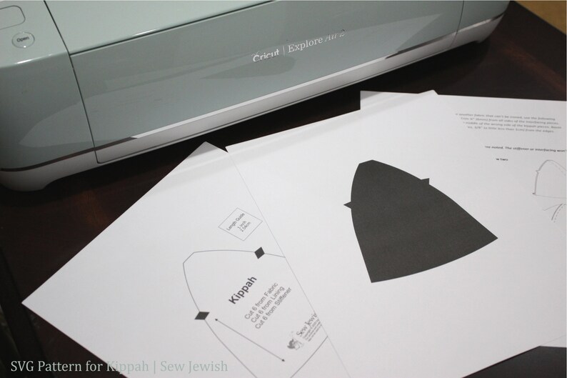 Kippah Pattern SVG File for Cricut - Instructions + PDF Pattern + SVG ...