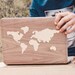 World Map MacBook Pro Wood Cover, Walnut Wood Skin for Apple Mac Air ...