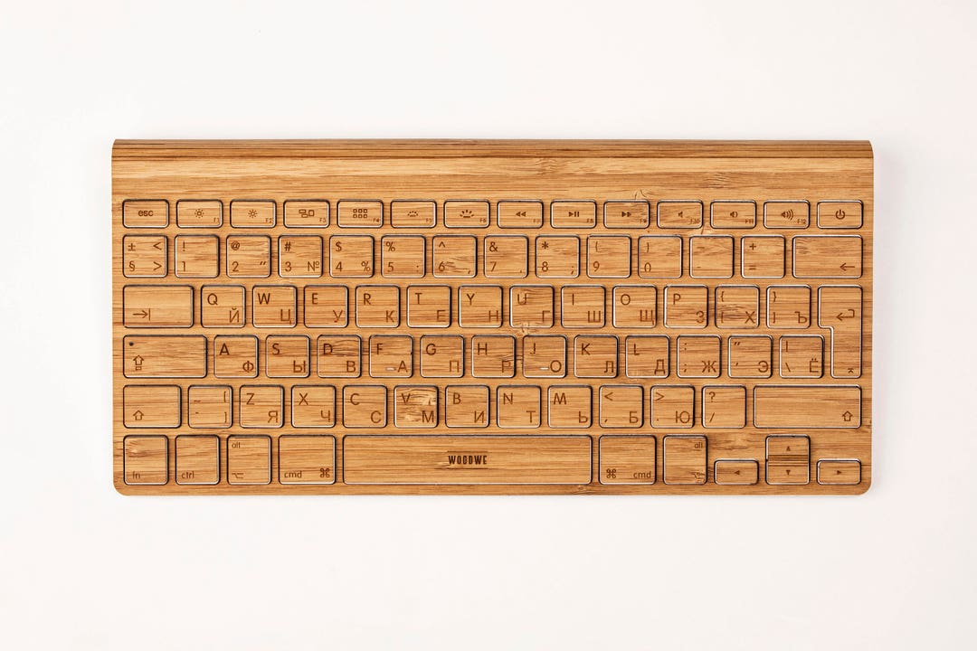 Bamboo Imac Keyboard Stickers, Wood Keyboard Skin, Protective Keyboard ...