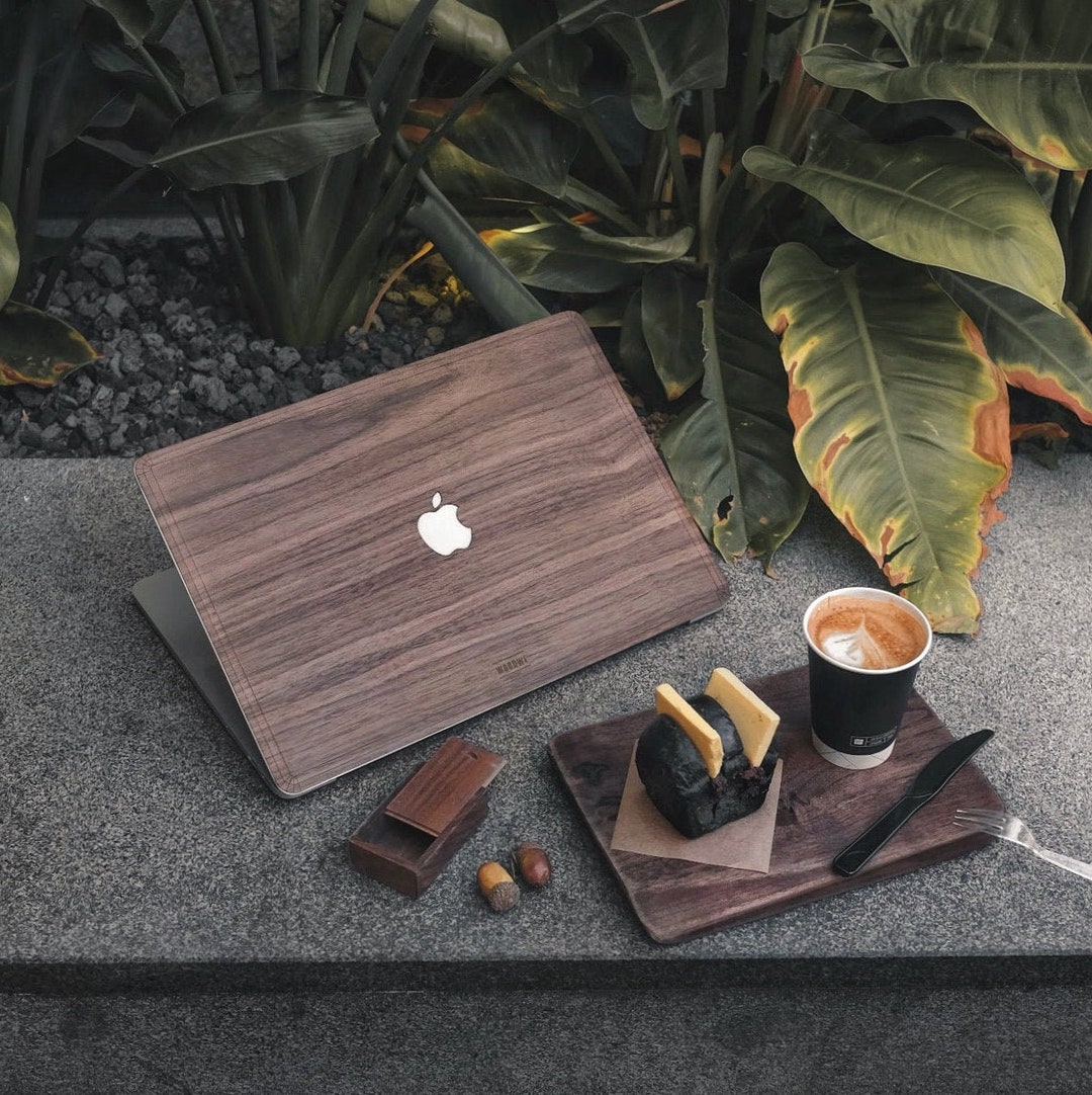 MacBook Wood Skin, MacBook Pro Wood Cover, Walnut Wood Premium Case for ...