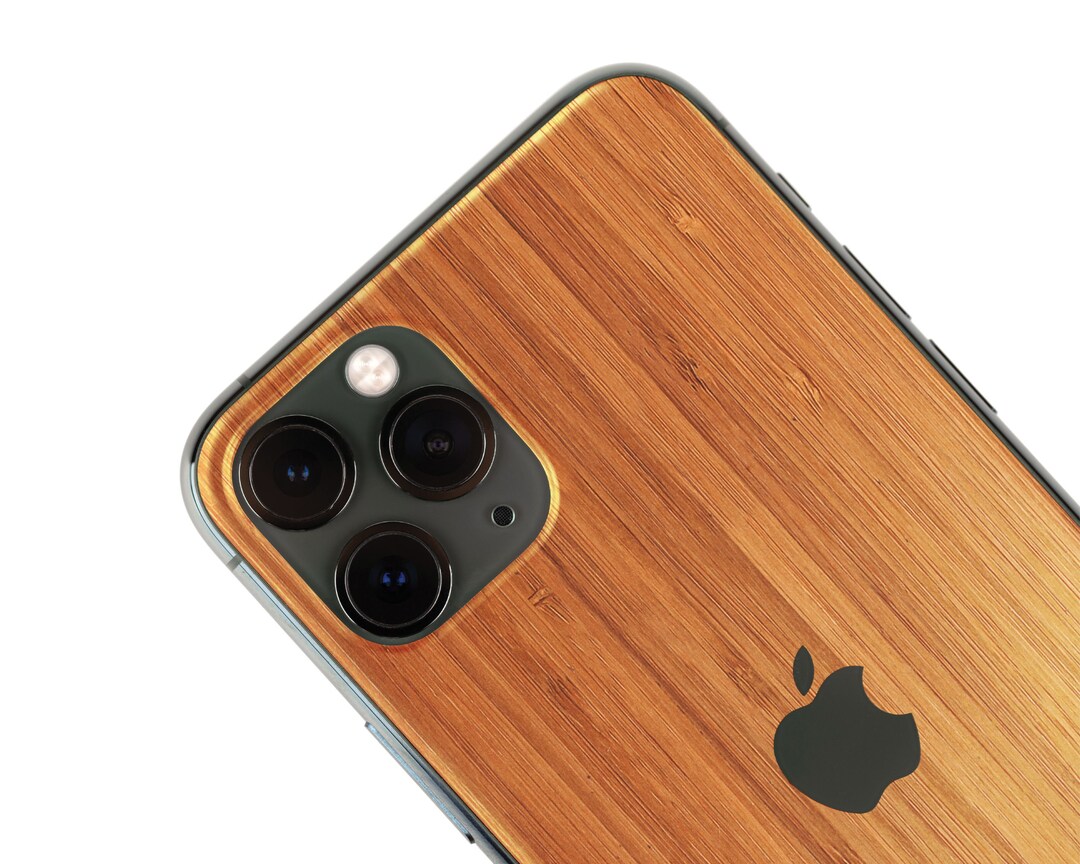 Real Wood iPhone Skin, Zero Waste Natural Phone Sticker, Bamboo Wood ...