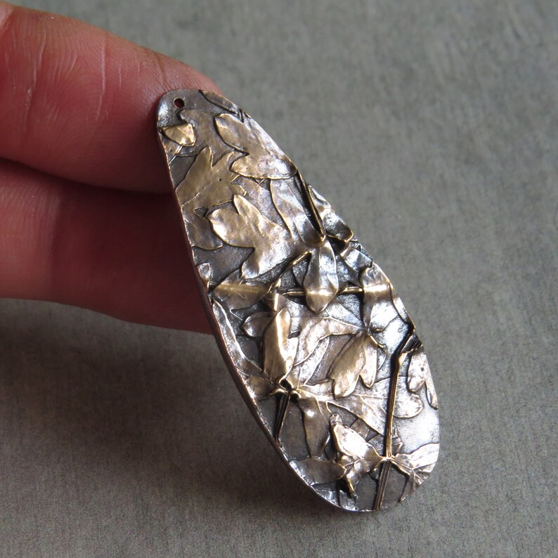 Leaf Pendant, Leaf Woodland Jewelry Links, Artisan Findings, Organic ...