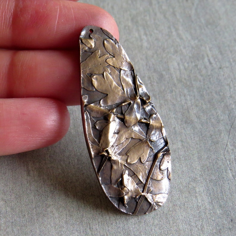 Leaf Pendant, Leaf Woodland Jewelry Links, Artisan Findings, Organic ...