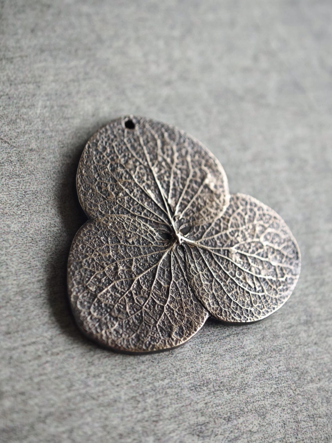 Large Bronze Hydrangea Pendant – Handmade Botanical Flower Jewelry ...