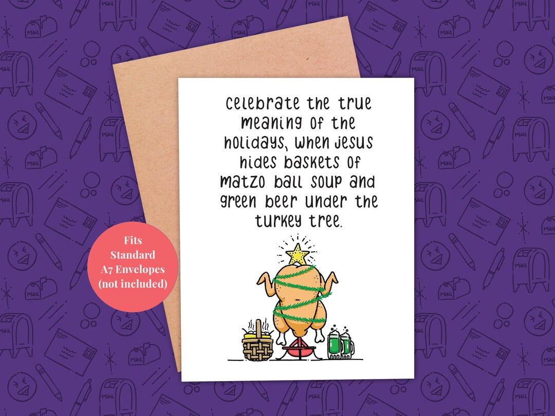 Funny Christmas Card Printable – Rude / Humorous Holiday Card Digital ...