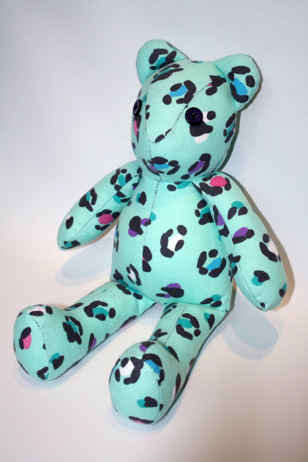 Teddy clásico con estampado de leopardo verde azulado - Etsy España