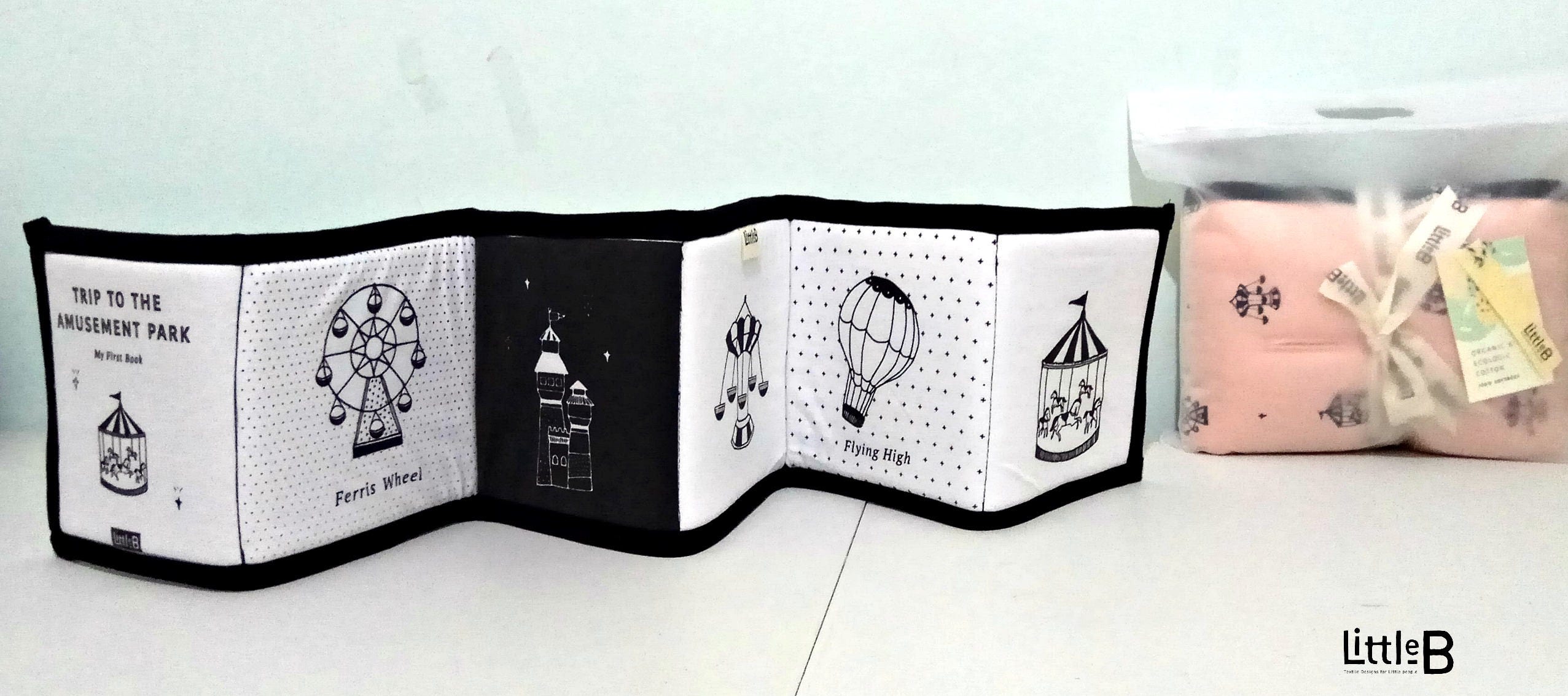 Baby Fabric Book Baby Toys Soft Book Newborn Gift Black & White Soft ...