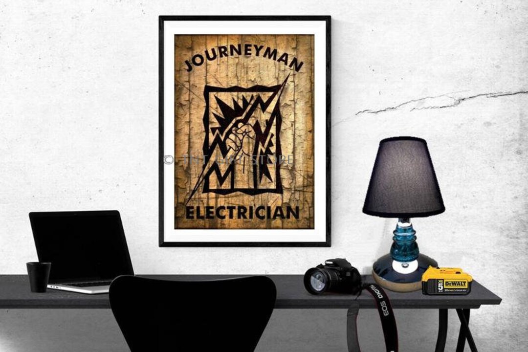 Journeyman Electrician Art Print Poster Electrical Trades Gifts - 11x17 ...