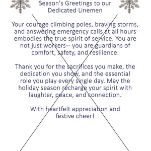 PACK OF 10: "transmission Line Cowboys" Linemen Christmas Greeting ...