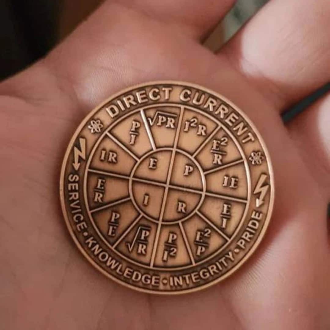 Ohms Law Wheel Copper Coin AC DC Electrical Formulas Study Aid ...