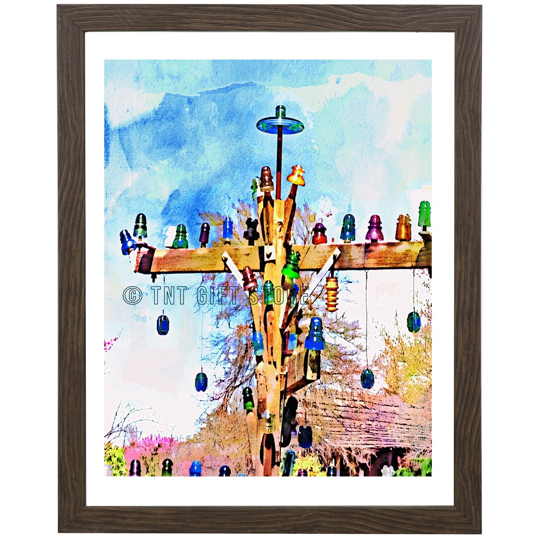 Stunning Watercolor Sketch - Vibrant Vintage Electrical Insulators Art ...