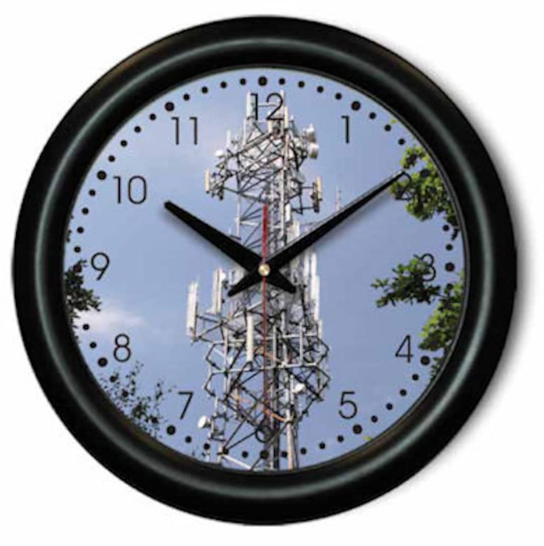 Telecom CELL Tower Wall Clock Nice Gift for Tower Climber, Technician ...