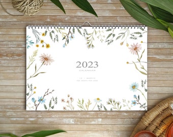 Floral Wall Calendar - Etsy