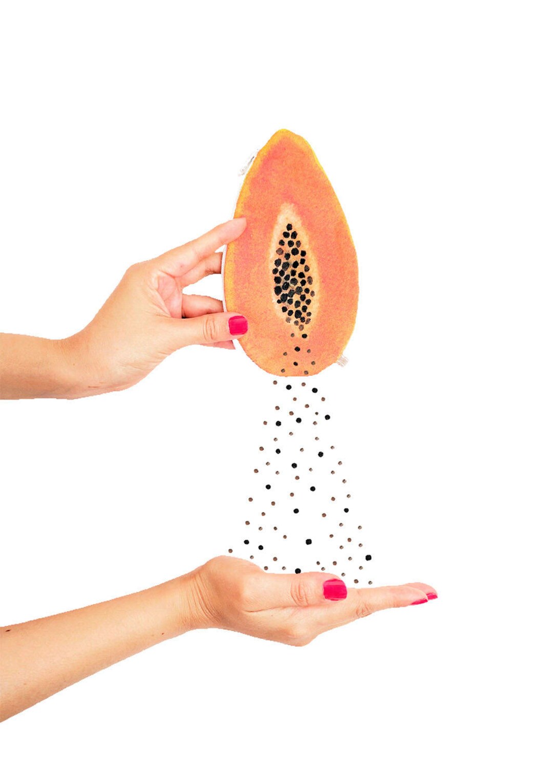 Papaya: Vanity Case Papaya, Bag for Cosmetics, Change Purse Papaya ...