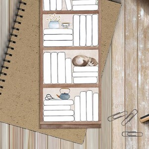 Bookshelf Bookmark - Reading Log Bookmark - Record of Readings. Write ...