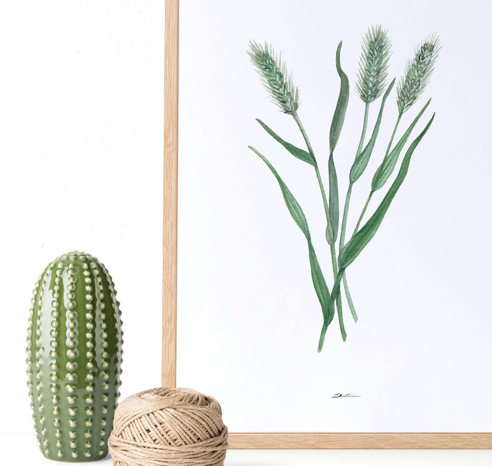 Barley Illustration Botanical Print Kitchen Decor Kitchen - Etsy