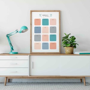 Birthday Calendar, Birthday Calendar Wall Art, Calendar Planner ...