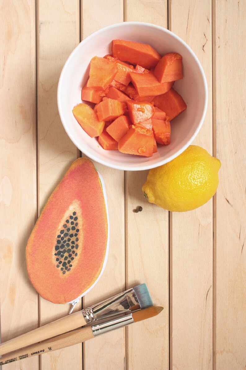 Papaya: Vanity Case Papaya, Bag for Cosmetics, Change Purse Papaya ...