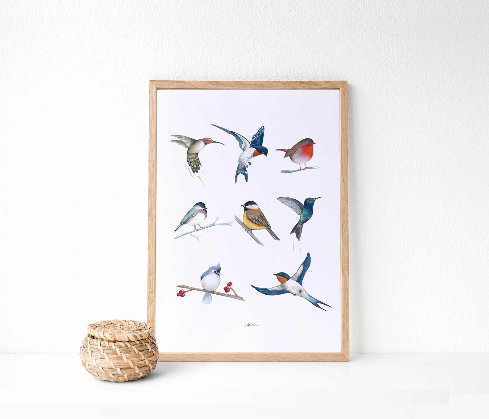 Bird Print. Bird Art Bird Painting. Birds Wall Art Bird - Etsy