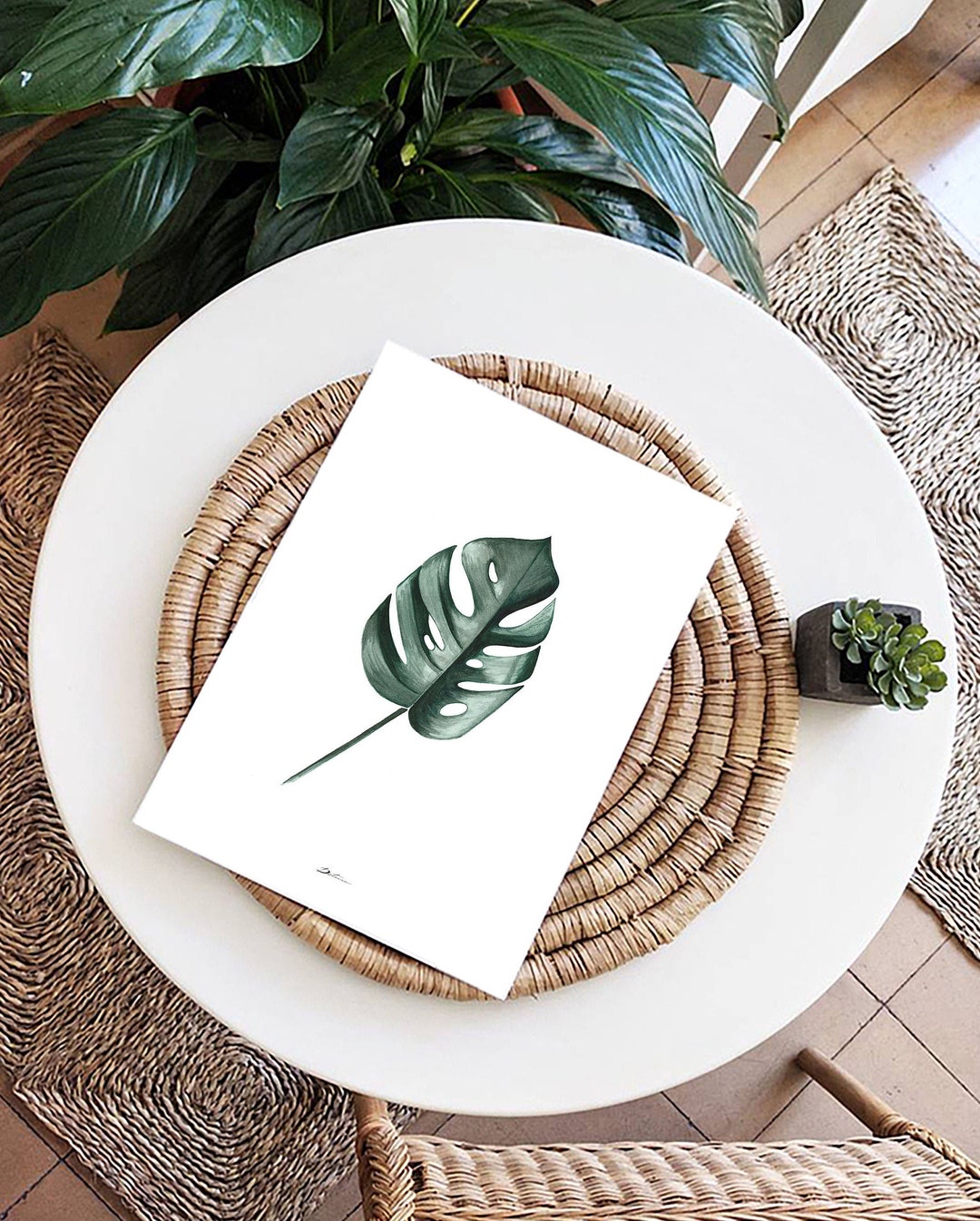 Tropical Print | Monstera Print | Dorm Decor | Tropical Leaf ...