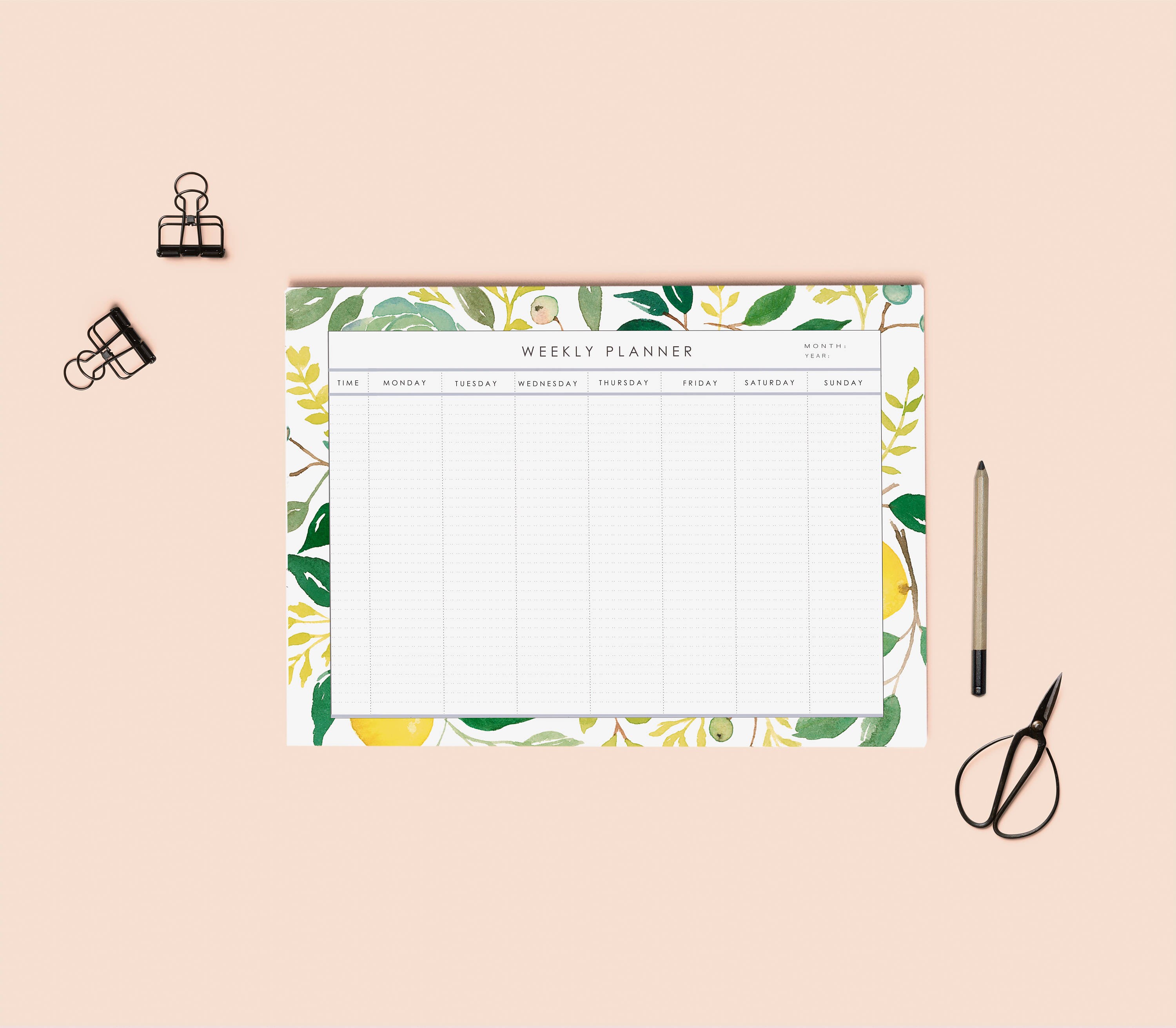Weekly Calendar Printable 2020 Weekly Desk Planner Desk Planner A4 ...