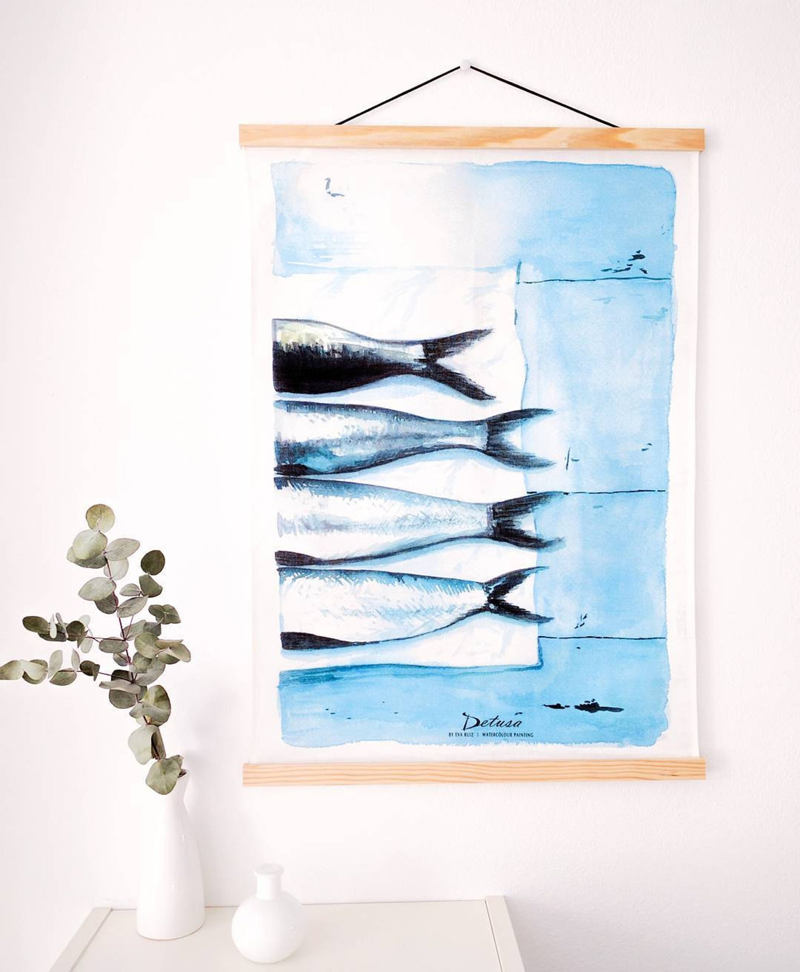 Wood Poster Hanger Wooden Poster Support for Illustrations - Etsy