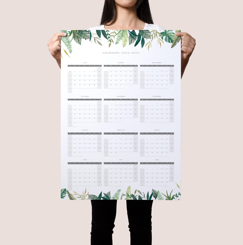 Calendar 2024 Academic Calendar 2024 Mid Year Wall Calendar - Etsy