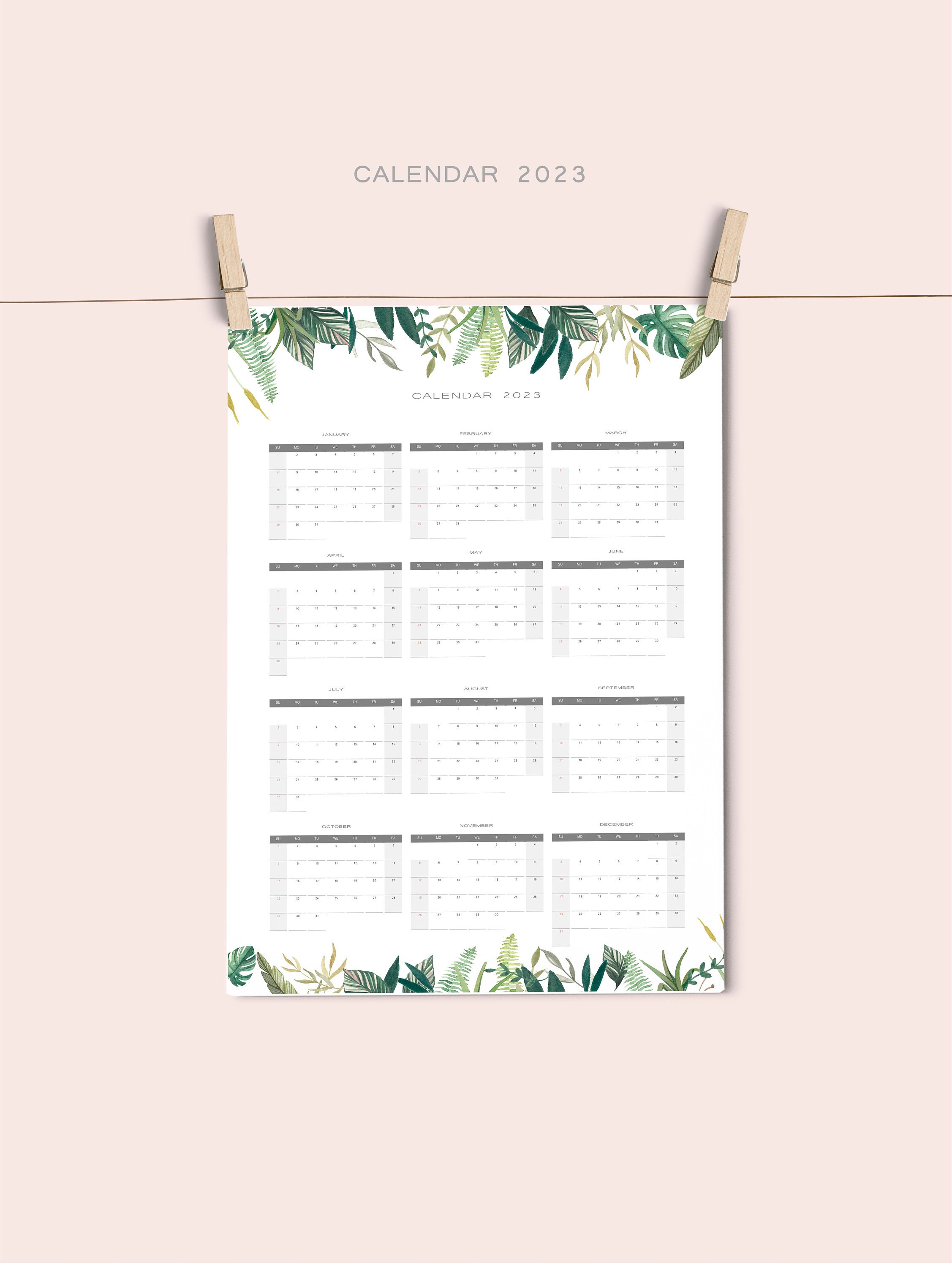 Calendar 2024 Academic Calendar 2024 Mid Year Wall Calendar - Etsy