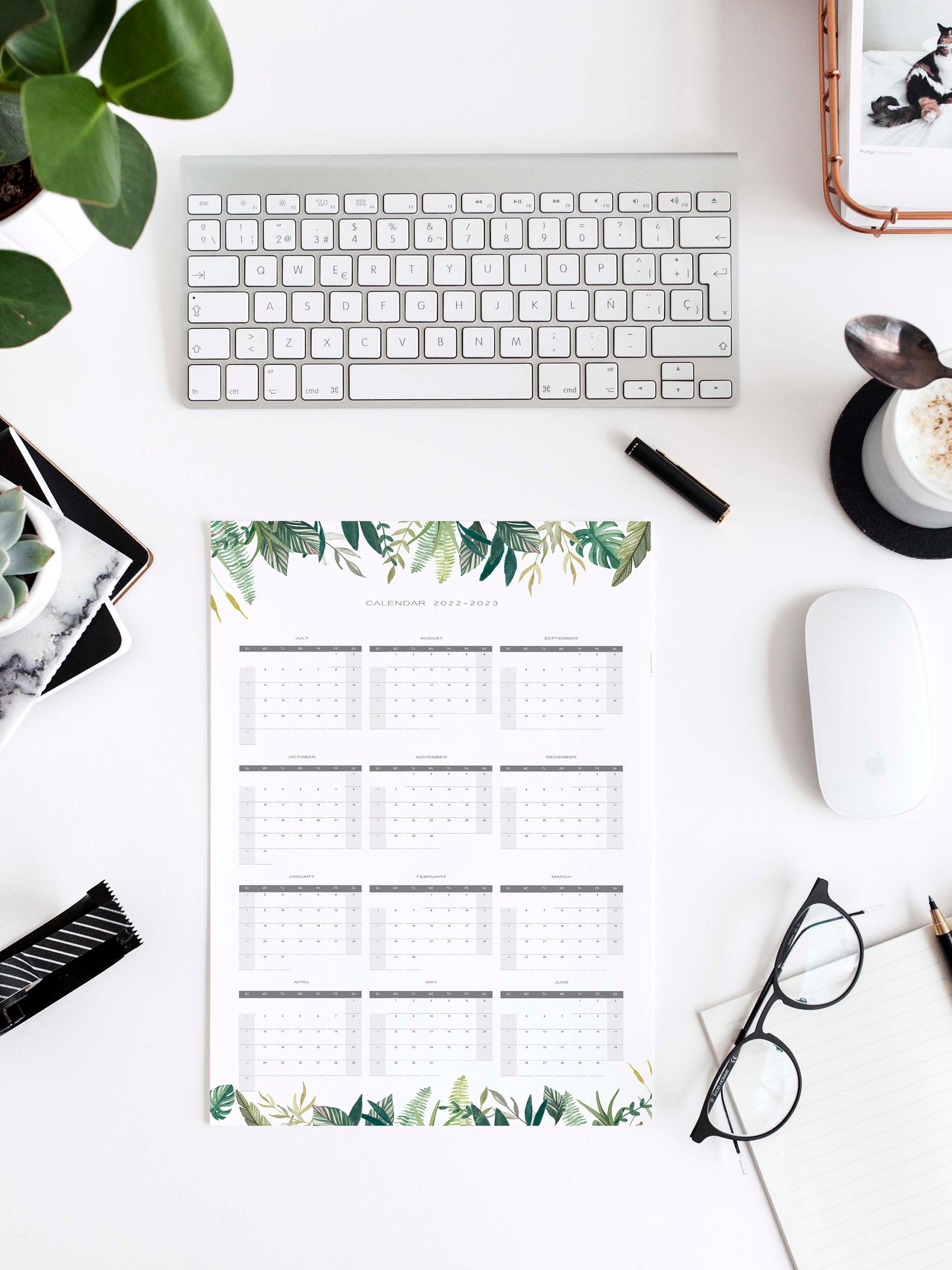 Calendar 2024 Academic Calendar 2024 Mid Year Wall Calendar - Etsy