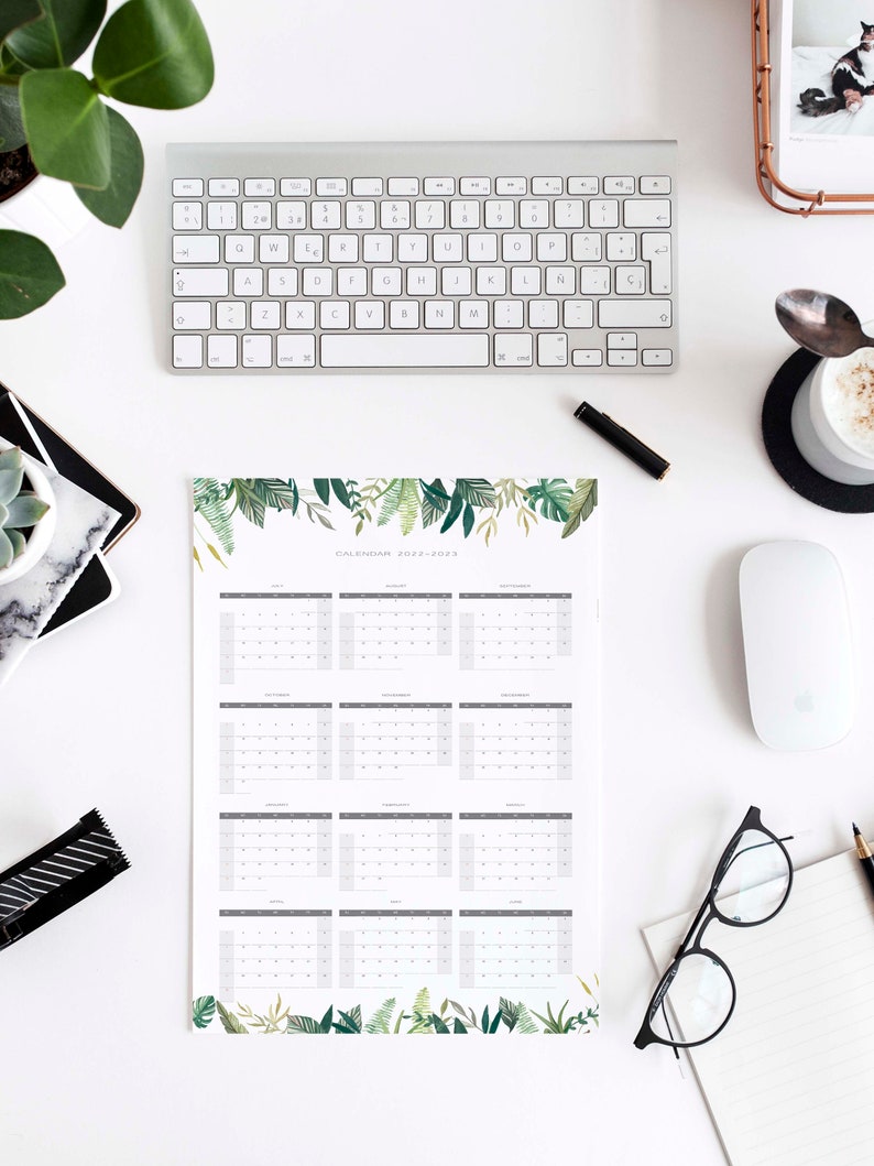 Calendar 2024 Academic Calendar 2024 Mid Year Wall Calendar - Etsy