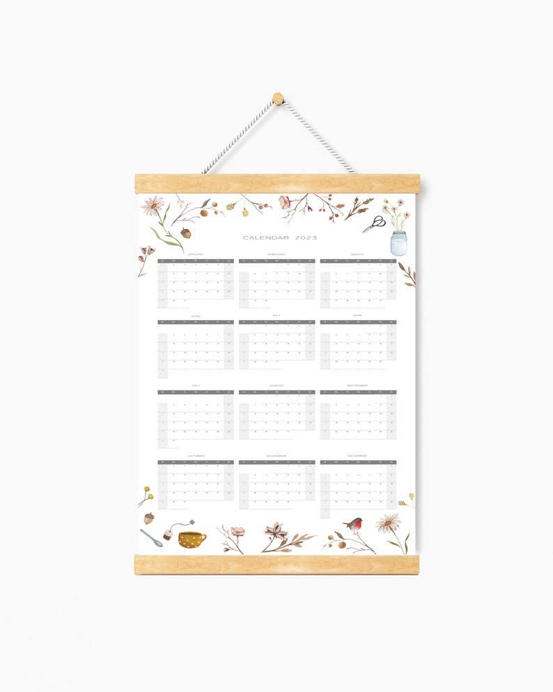 Academic Calendar 2022 2023 Mid Year Wall Calendar - Etsy