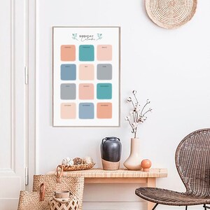 Birthday Calendar, Birthday Calendar Wall Art, Calendar Planner ...