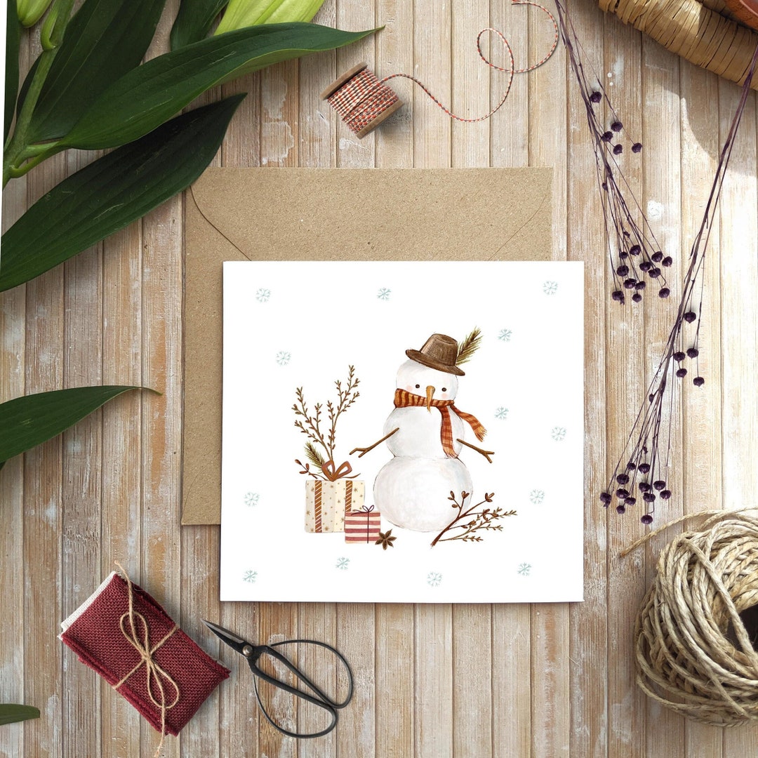 Christmas Card 2024 Instant Download, Watercolor Christmas Card ...