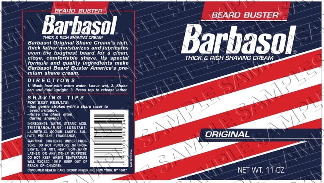 Barbasol Replacement Label Digital Download Only. - Etsy