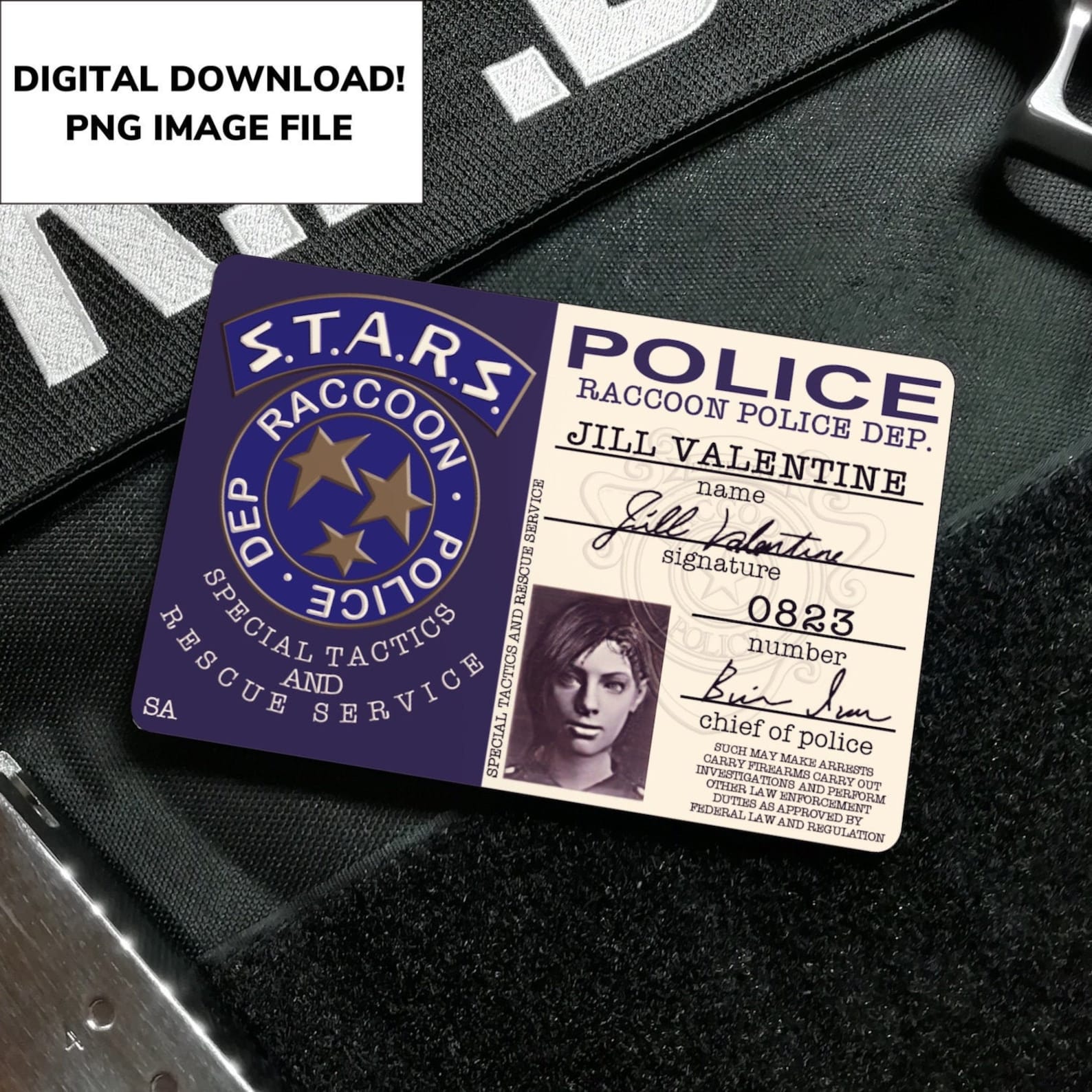 Resident Evil STARS ID Cards Set of 2 Digital Download | Etsy