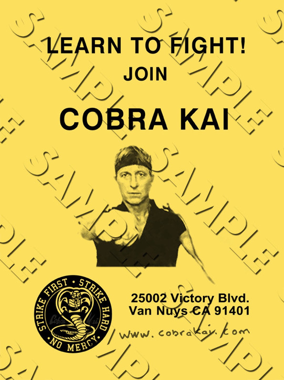 Cobra Kai Flyer Printable Prop - Etsy
