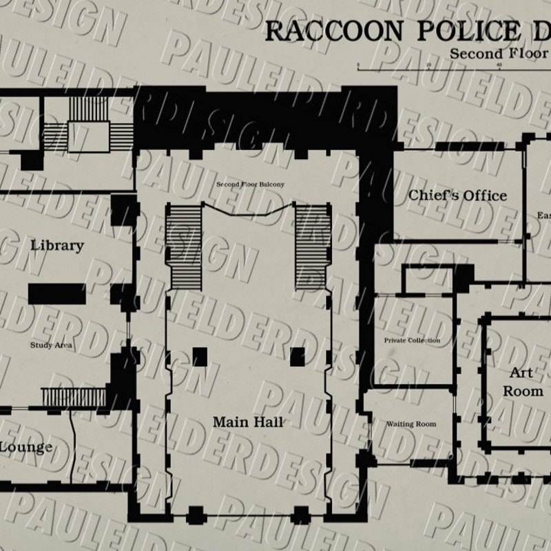 Resident Evil Rpd Map - Etsy