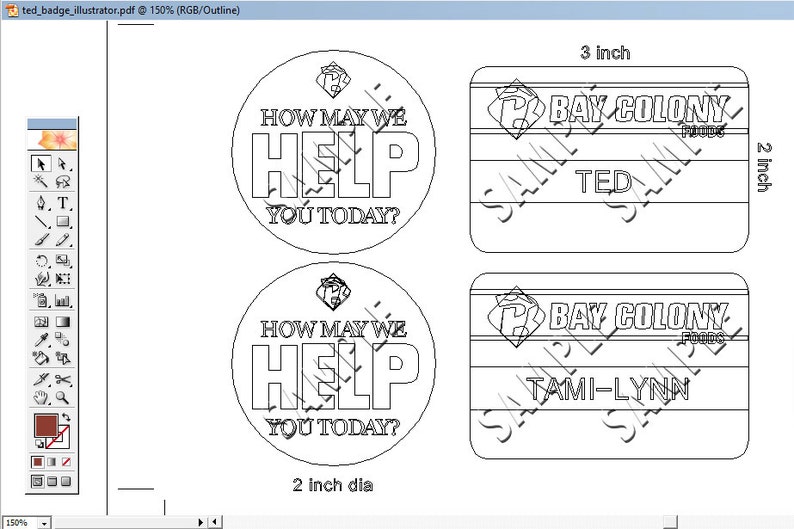 Ted Employee Badges, Printables, Digital Download - Etsy