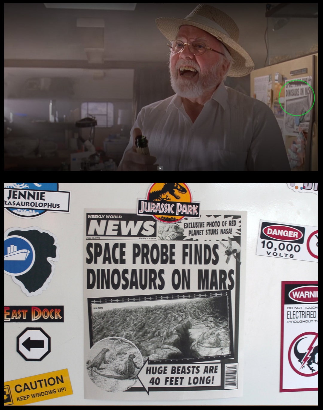 Jurassic Park Dinosaurs on Mars Newspaper Cutting Digital Download PDF ...