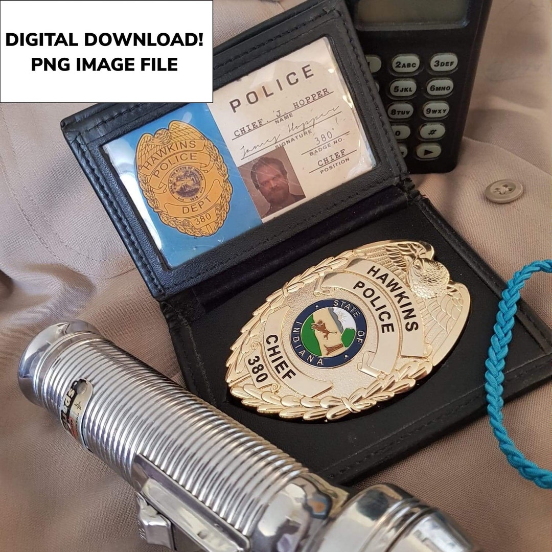 Stranger Things, Chief Jim Hopper ID Badge, Printable Prop, Digital ...