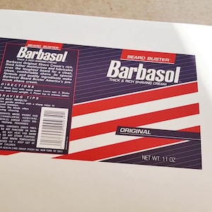 Barbasol Replacement Label, Digital Download Only. - Etsy