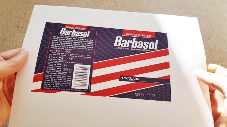 Barbasol Replacement Label, Digital Download Only. - Etsy