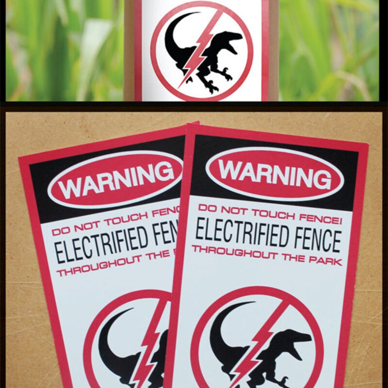 Jurassic Park Warning Sign - Etsy