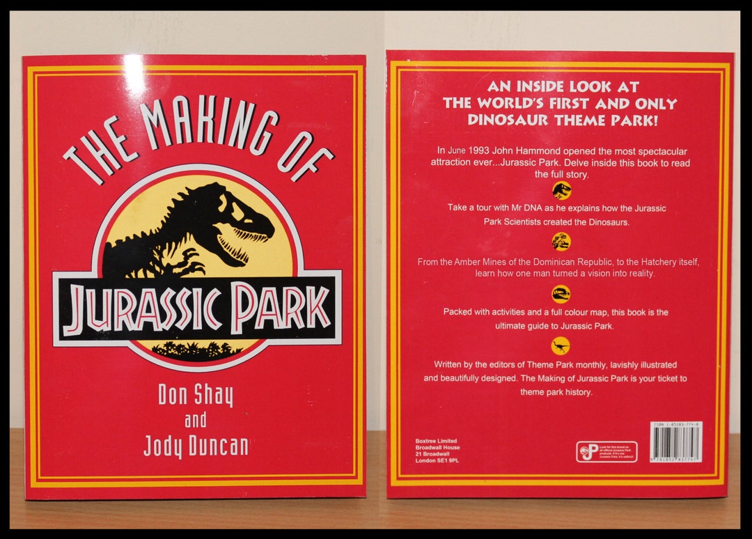 The Making of Jurassic Park Book Cover Digital Download - Etsy
