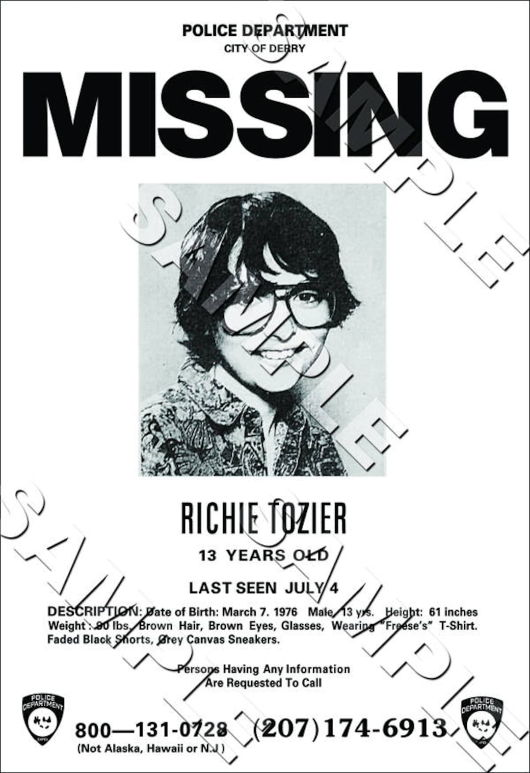 IT Missing Poster, Replica, Digital Download - Etsy