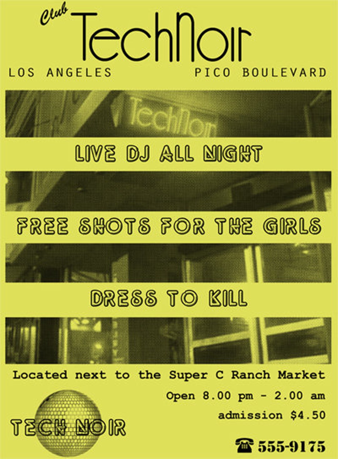 The Terminator, Tech Noir Flyer, Original Artwork, Prop, Digital ...