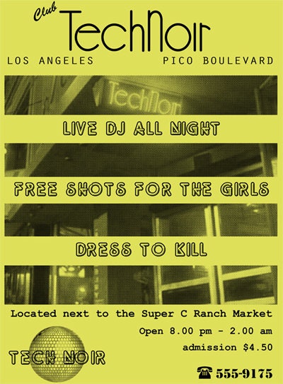 The Terminator, Tech Noir Flyer, Original Artwork, Prop, Digital ...