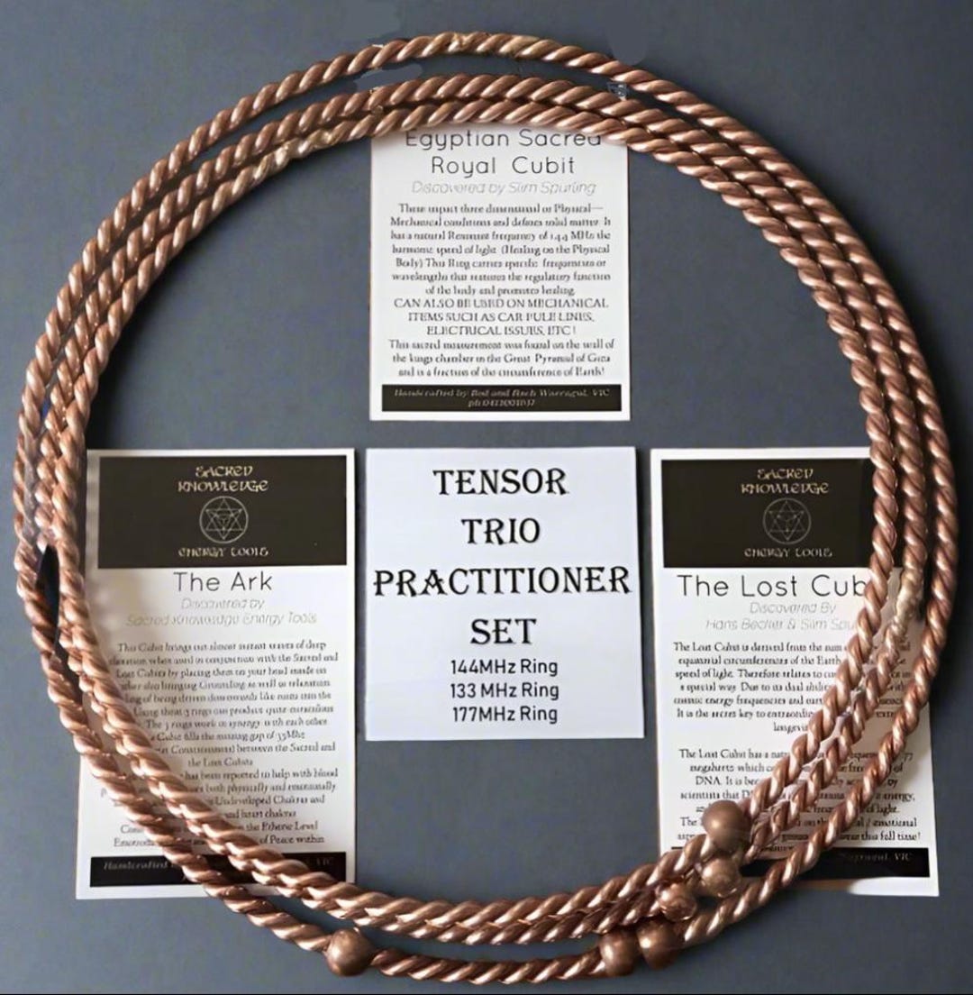 Tensor Rings Trio Practitioner Set, Healing Rings, Copper Ring Unisex ...