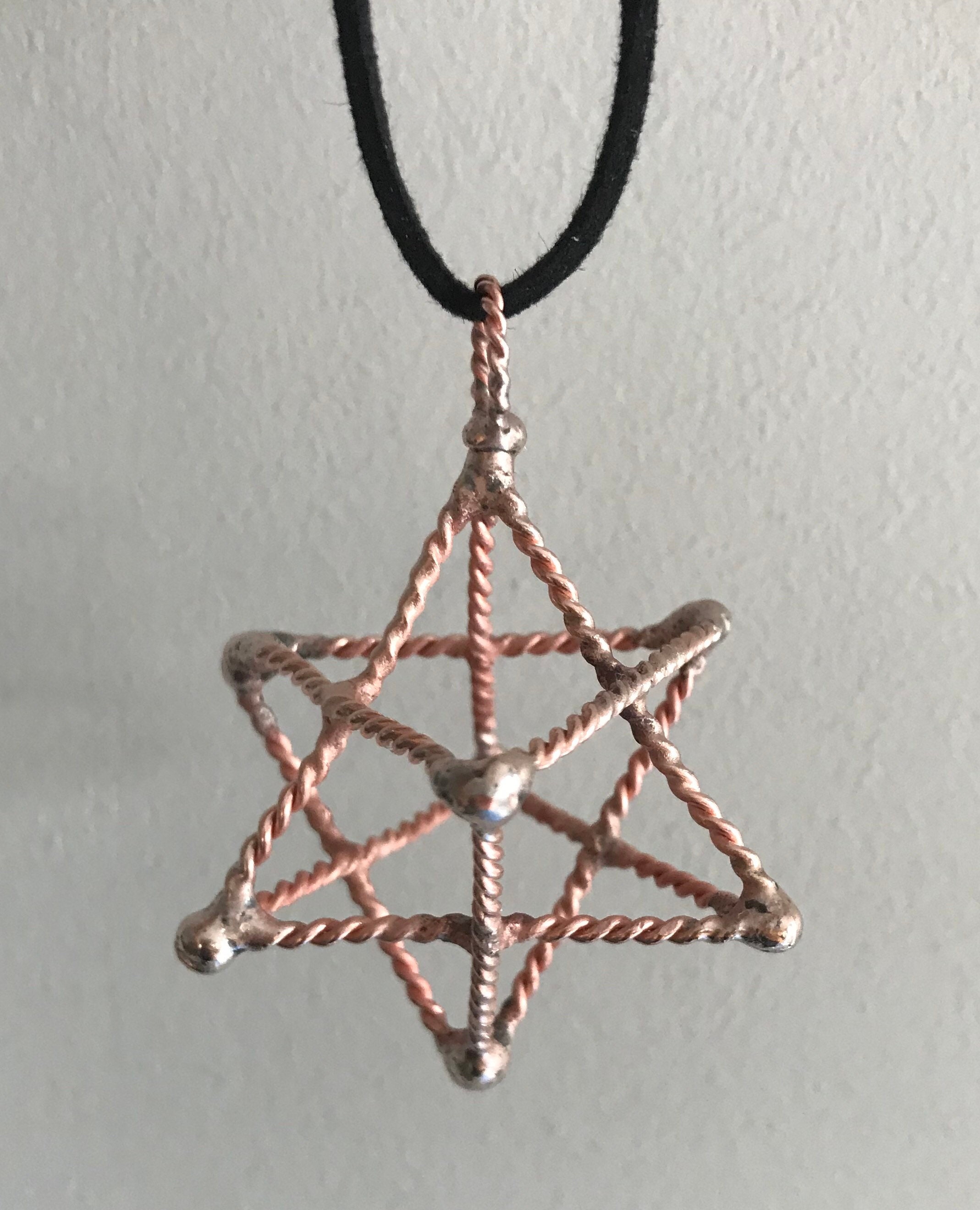 Merkaba Harmoniser Pendant Tensor Ring Copper Pendant | Etsy
